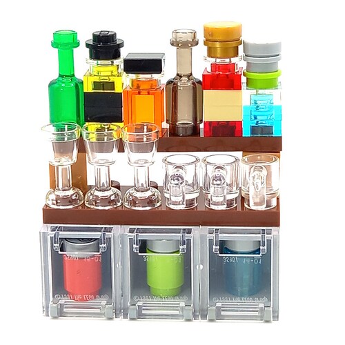 Models Built of LEGO® Bricks MOC BOTTLE and Glasses Drinks for - Etsy