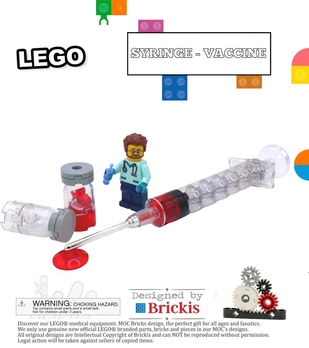 LEGO® MOC Medical Equipment Syringe Vaccine Surgeon Hospital Clinic ...