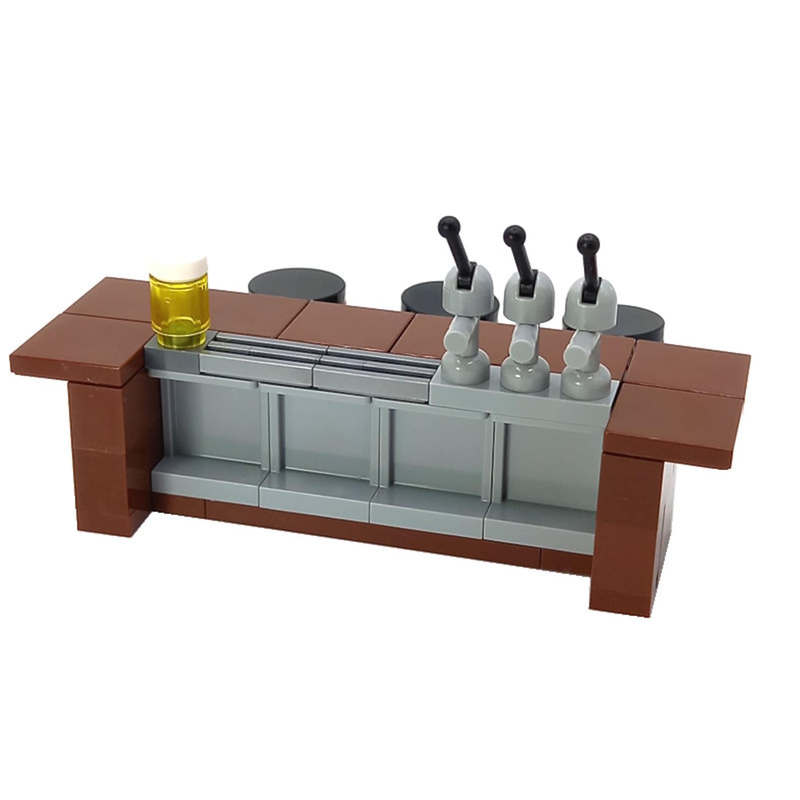 Models Built Of Lego® Bricks Moc Bar Tearoom Counter With Cocktails And