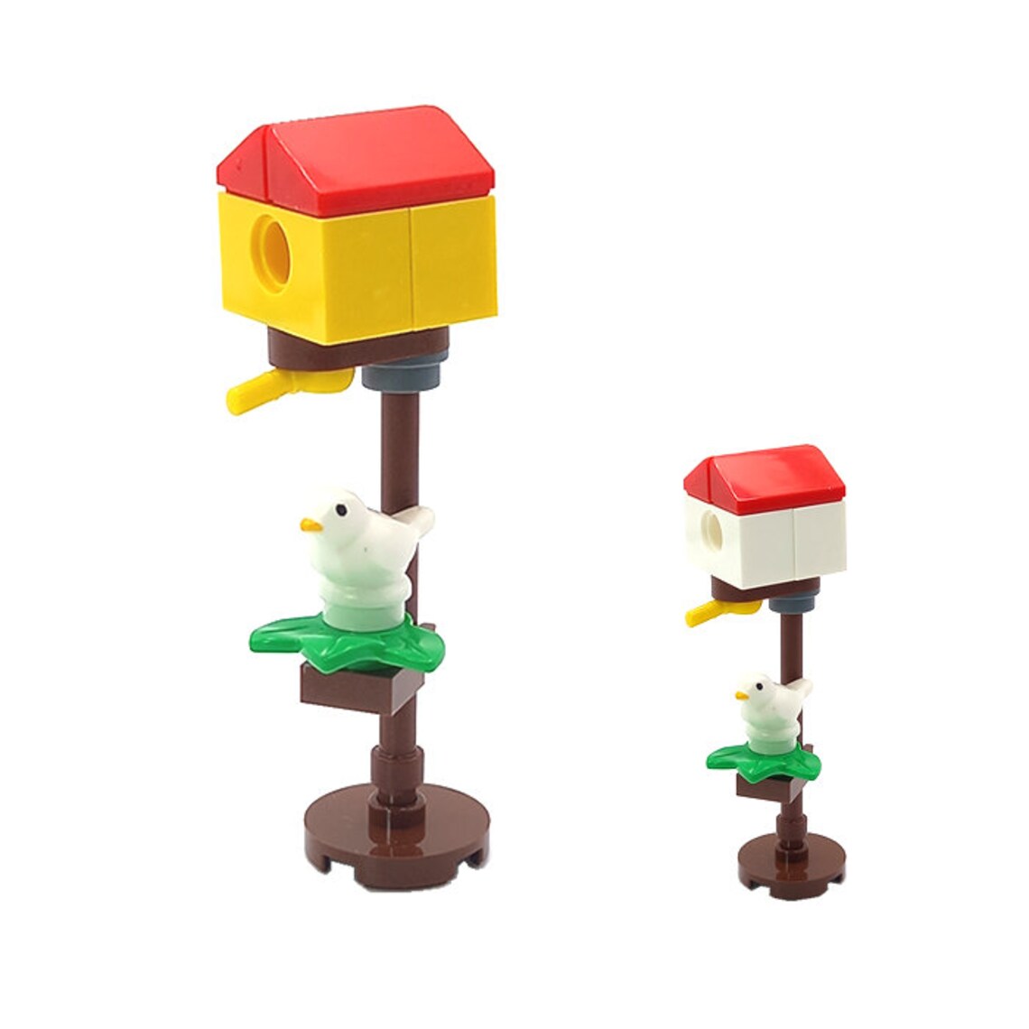 Models Built of LEGO® Bricks Furniture Birdhouse on a Pole With Bird ...
