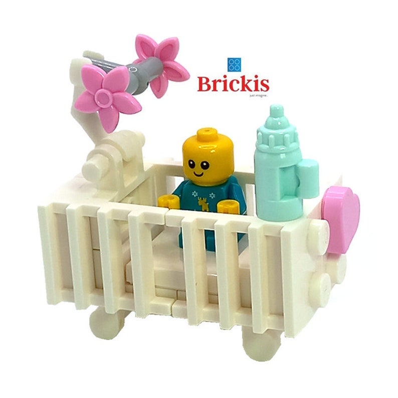 Custom Design Mini Set Models Built of LEGO® Bricks Baby Crib | Cot ...