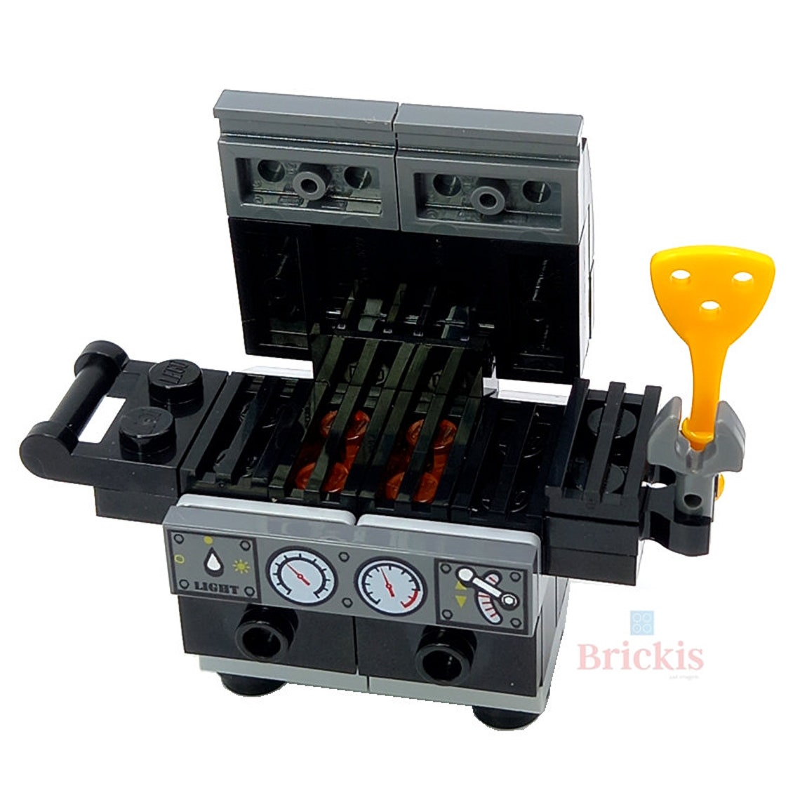 MOC Deluxe Barbecue BBQ Grill With Steak Custom Design Miniset Models ...