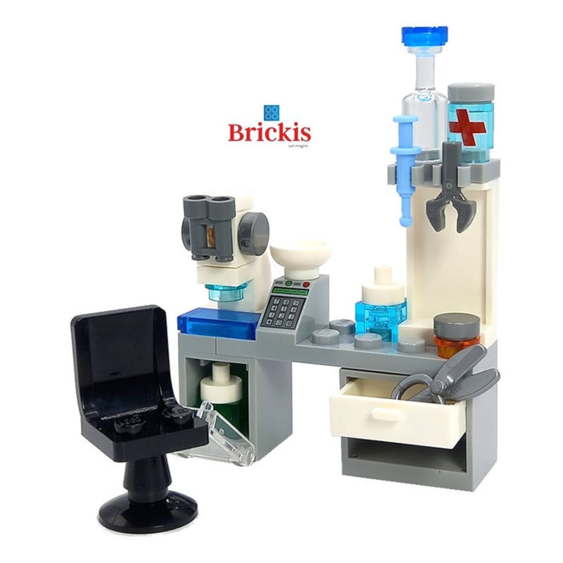 Mini Set Models Built of LEGO® Bricks Chemistry Lab Laboratory With ...