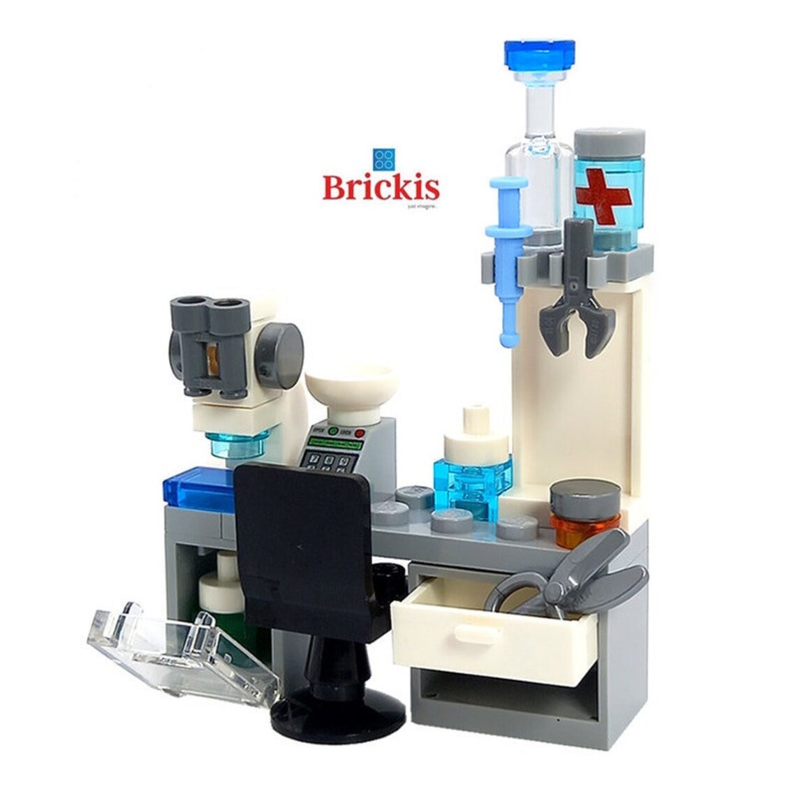 Mini Set Models Built of LEGO® Bricks Chemistry Lab Laboratory With ...