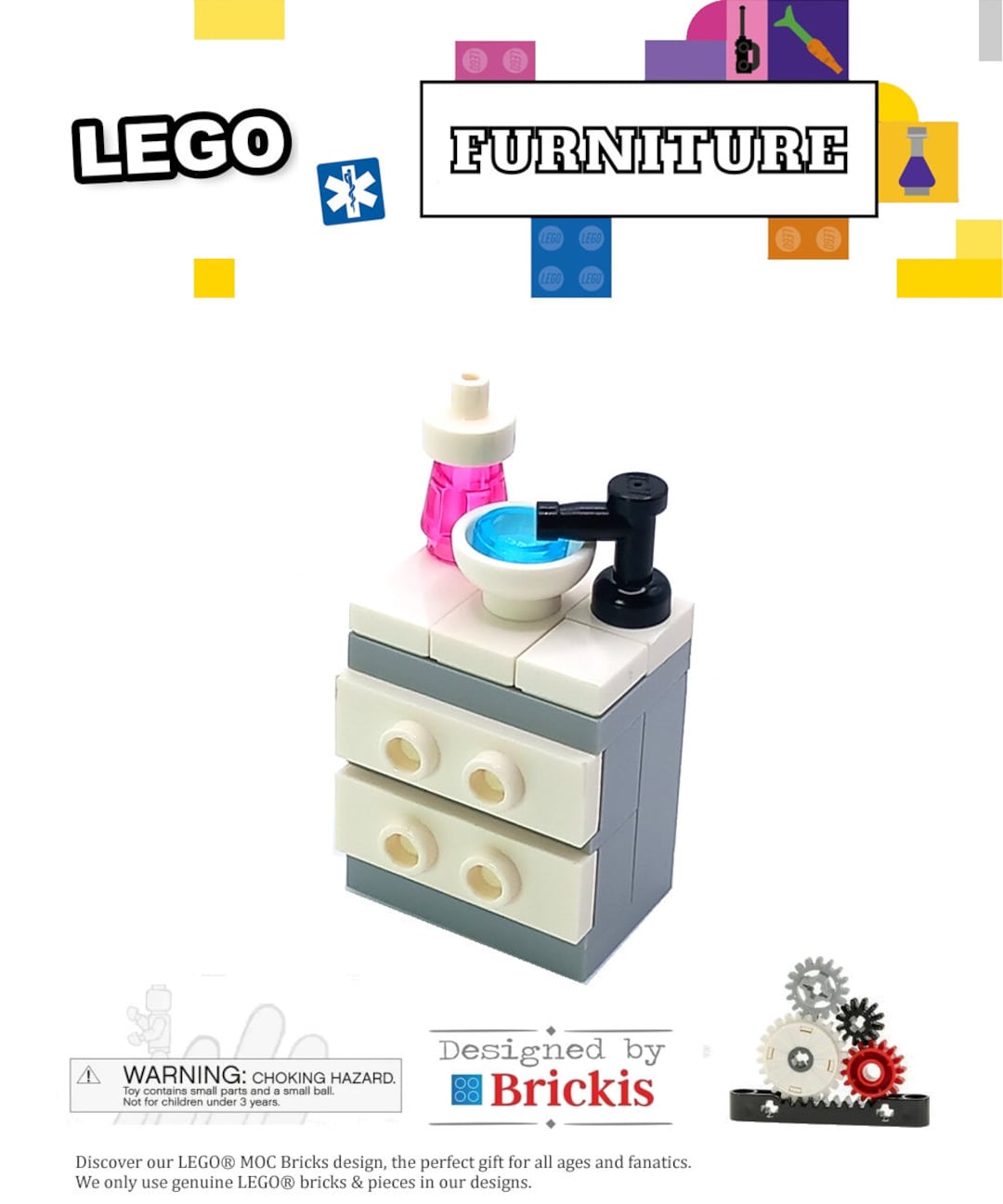 Models Built of LEGO® Bricks LEGO Moc Sink and Closet for Bathroom ...