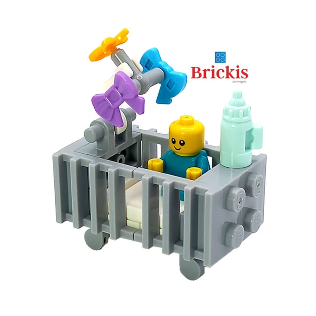 Custom Design Mini Set Models Built of LEGO® Bricks Baby Crib Cot ...