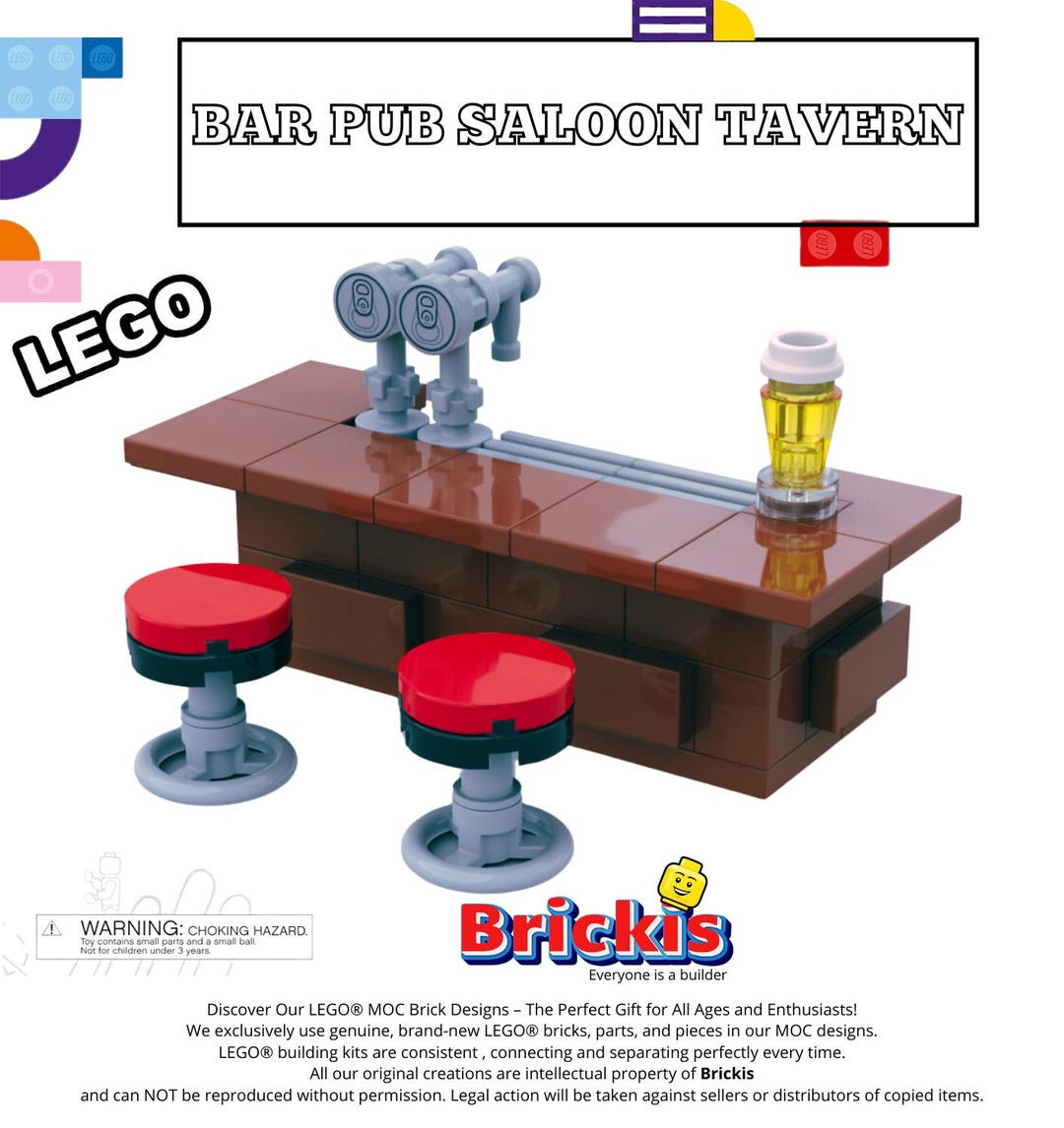 LEGO Custom MOC Bar Pub Tavern Saloon Bistro, Cantina, Cocktail Bar ...