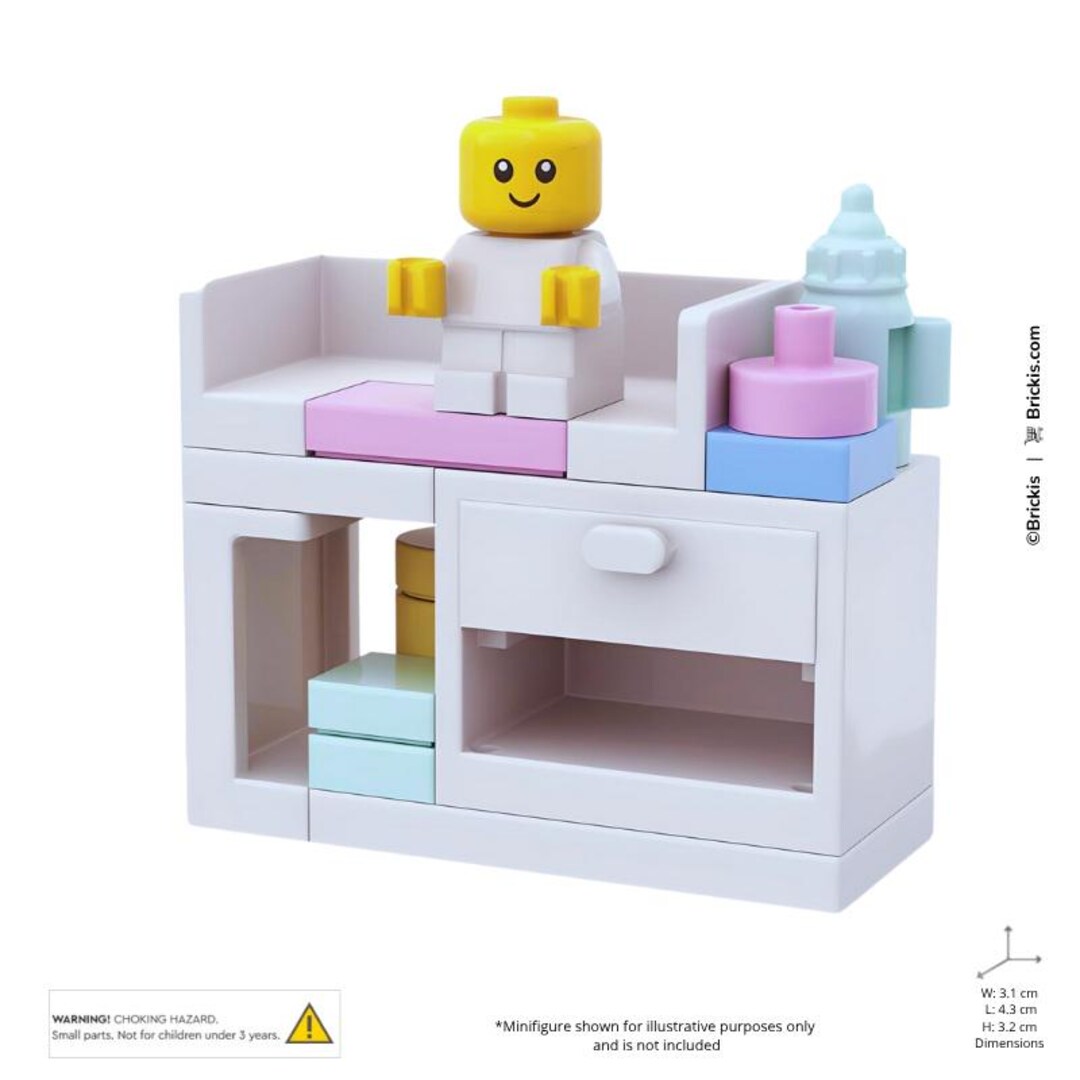 Models Built of LEGO® Bricks – MOC Baby Changing Table With Accessories ...