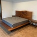 Live Edge Platform Bed, Walnut - Etsy