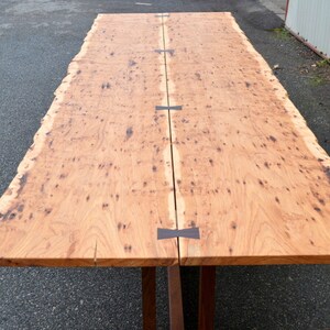 Live Edge Hickory Dining Table With Nakashima Style Base - Etsy