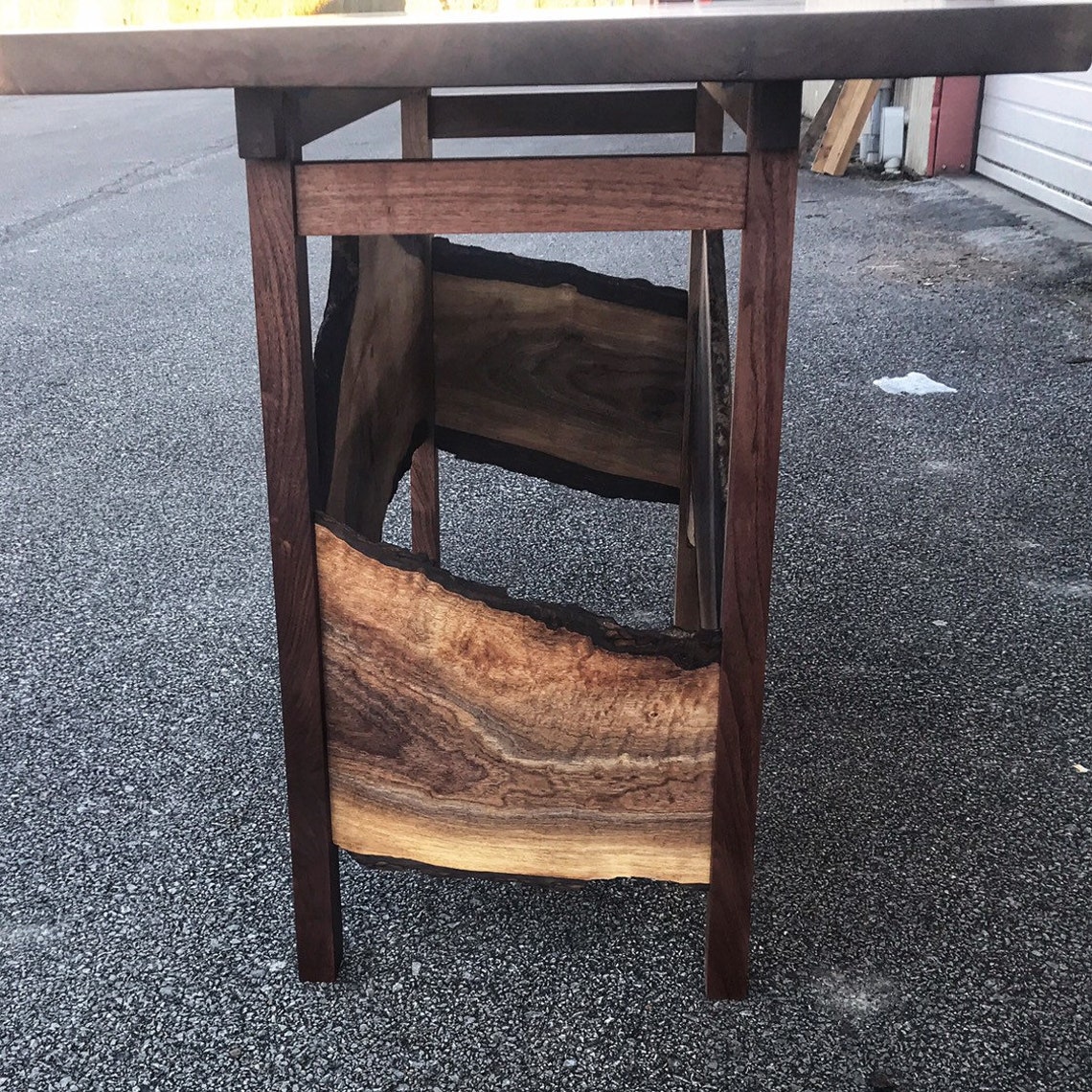 Live Edge Standing Desk Bar Table for Living Room Decor - Handmade ...