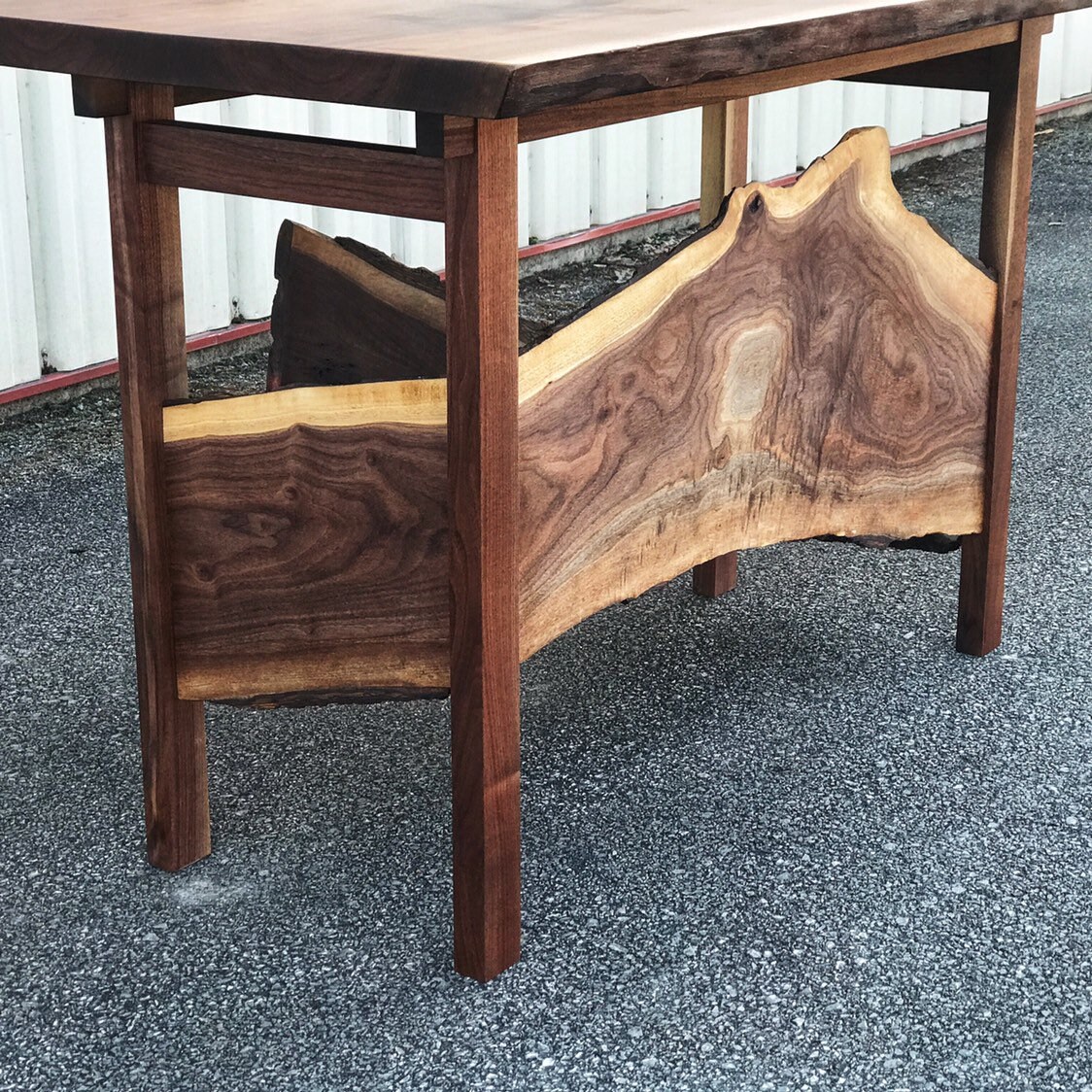 Live Edge Standing Desk Bar Table for Living Room Decor - Handmade ...
