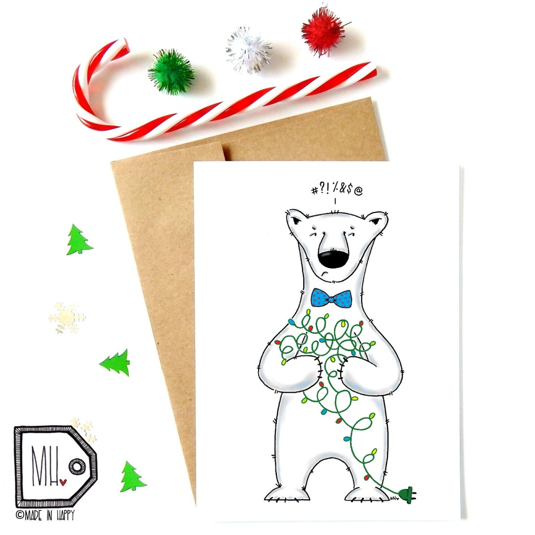 Funny Christmas Card Funny Holiday Card Polar Bear Card Etsy funny-christmas-card-funny-holiday-card-polar-bear-card-etsy