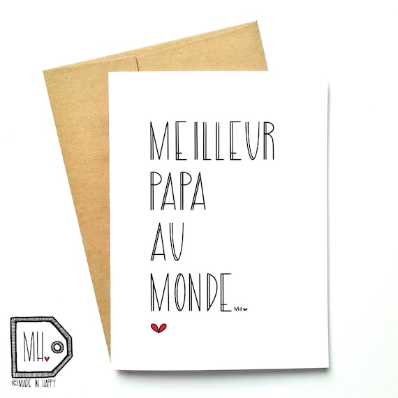 French Card Fathers Day Fathers Day Card Card for Dad - Etsy