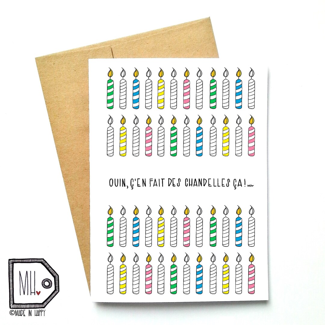 French Card - Birthday Card - Funny Birthday Card - Happy Birthday Card ...