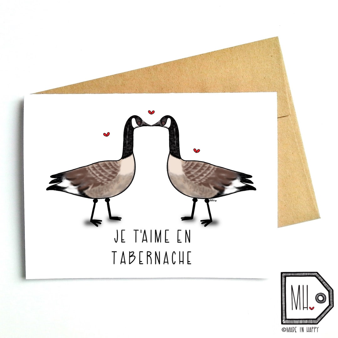 French Card - Love Card - Anniversary Card - Valentines Card - Friend ...