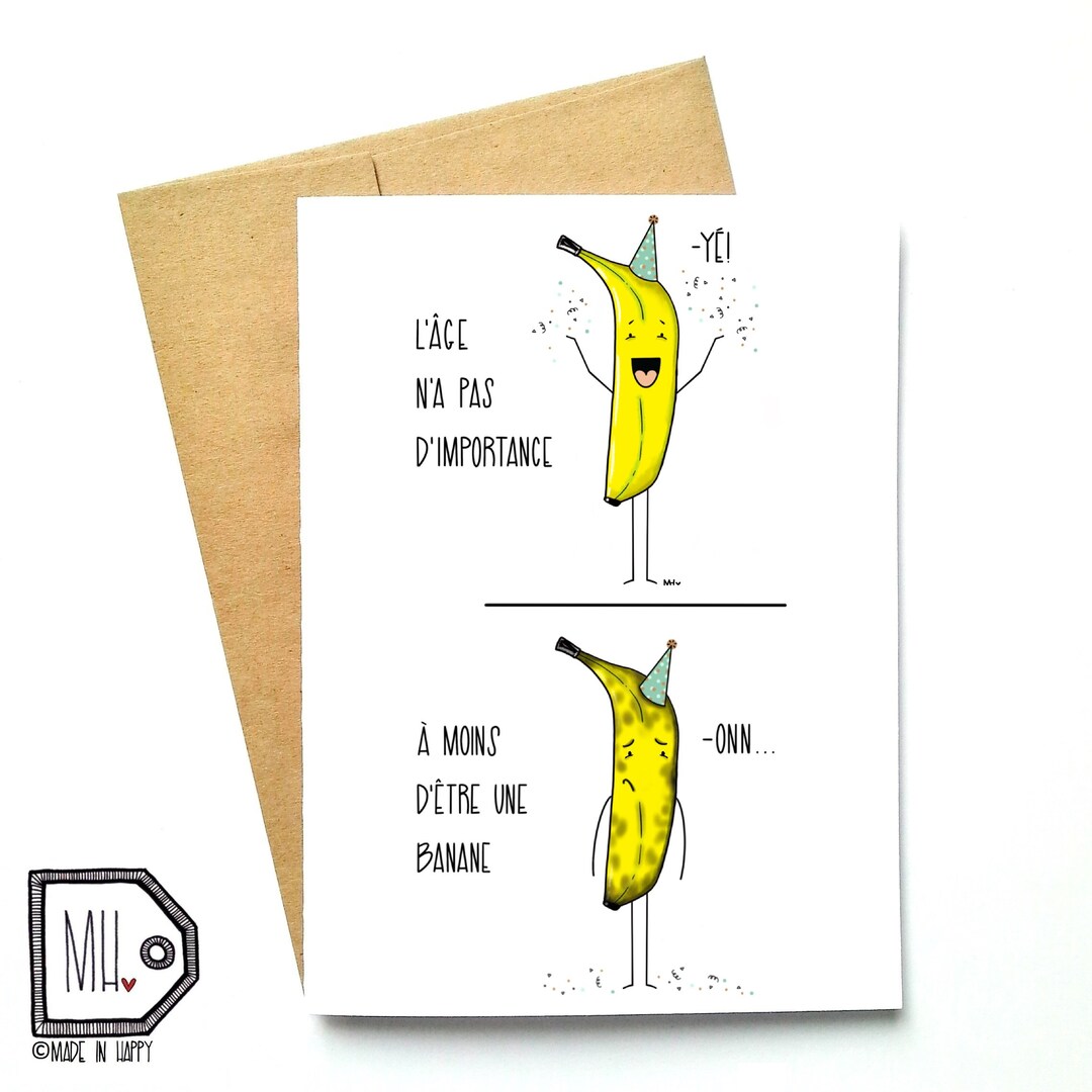 French Card - Birthday Card - Funny Birthday Card - Happy Birthday Card ...