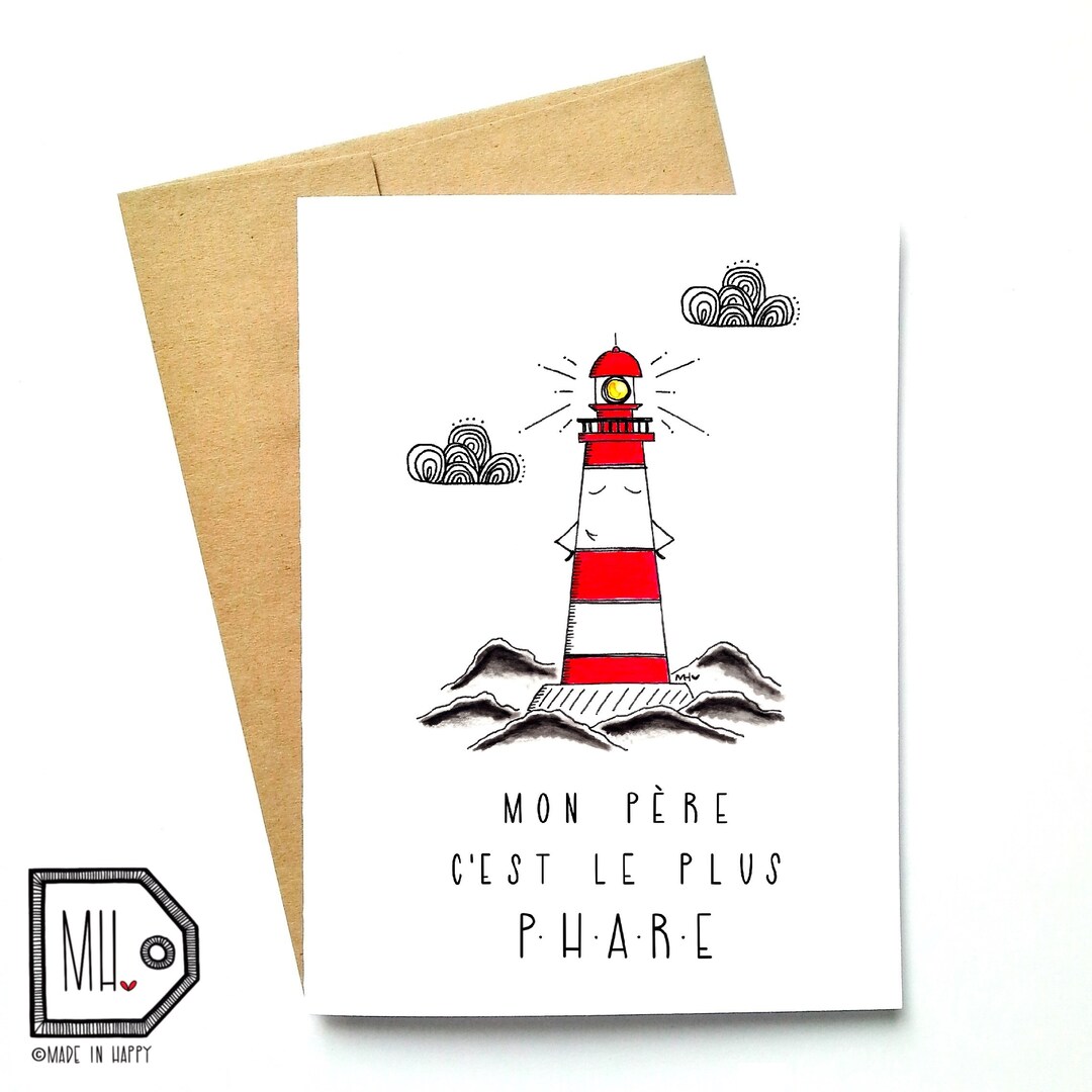 French Card - Fathers Day - Fathers Day Card - Card for Dad - Dad Card ...