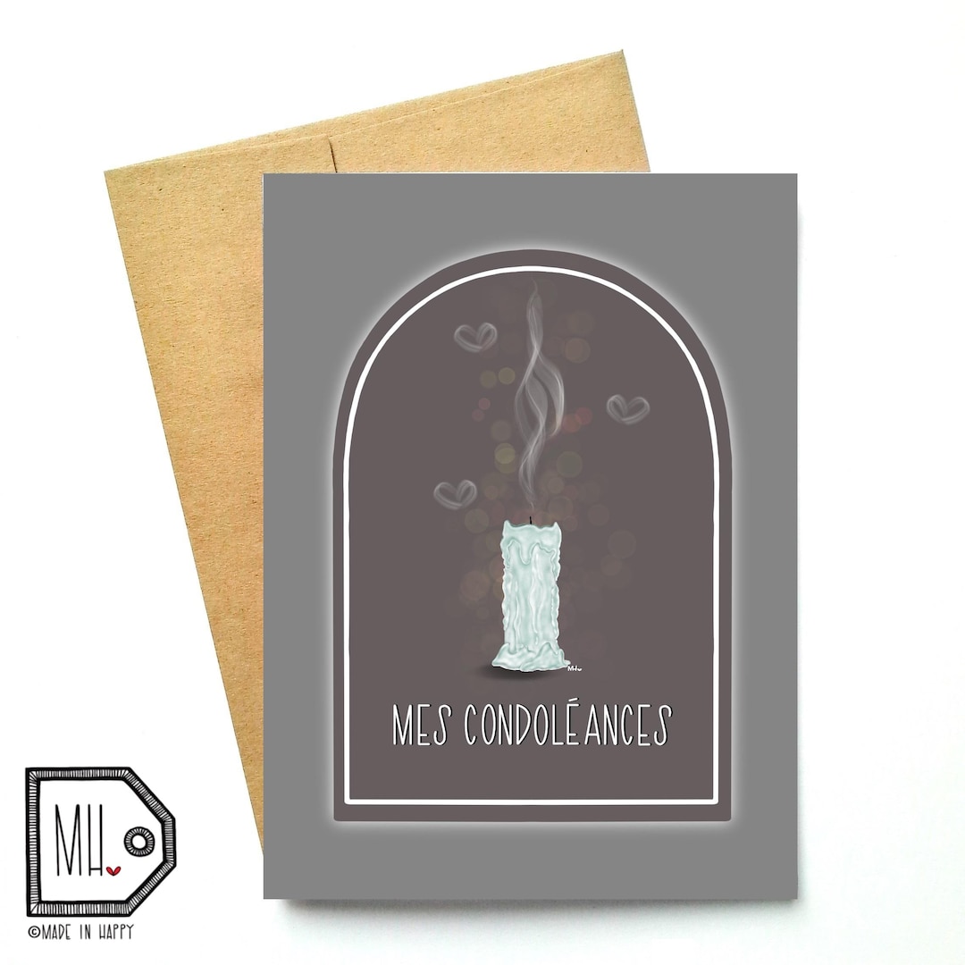 French Card Thinking of You Card Sympathy Card Sorry for Your Loss Card ...