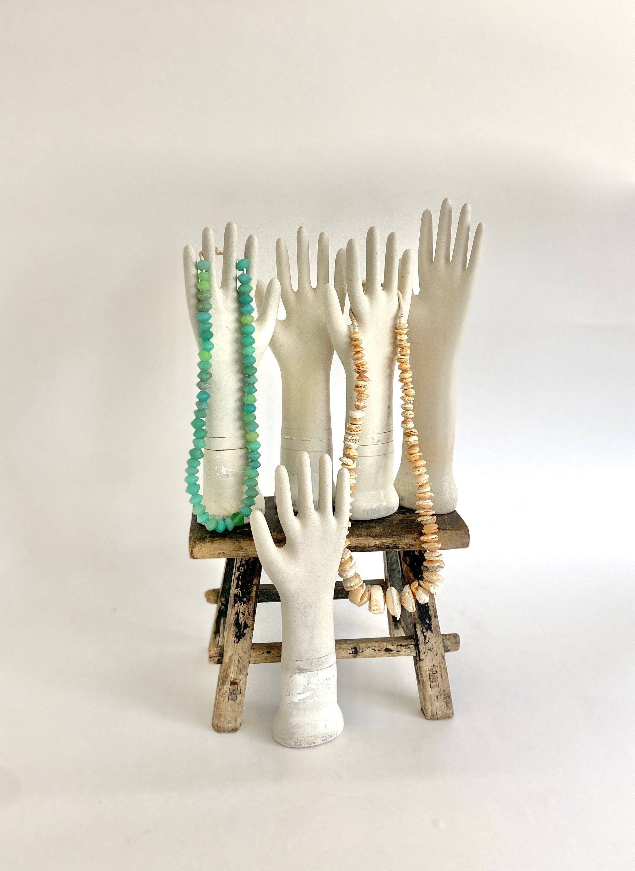 Vintage Glove Mold Porcelain Jewelry Stand Industrial Display - Etsy