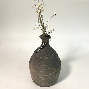 Rustic Gray Pottery Vase Hand-crafted - Etsy