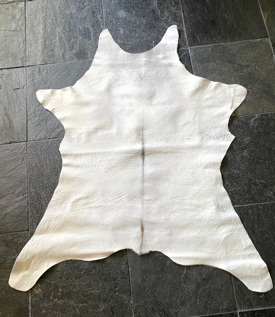 Natural Bright White Calf Hide Throw Rug 41 X 51 - Etsy