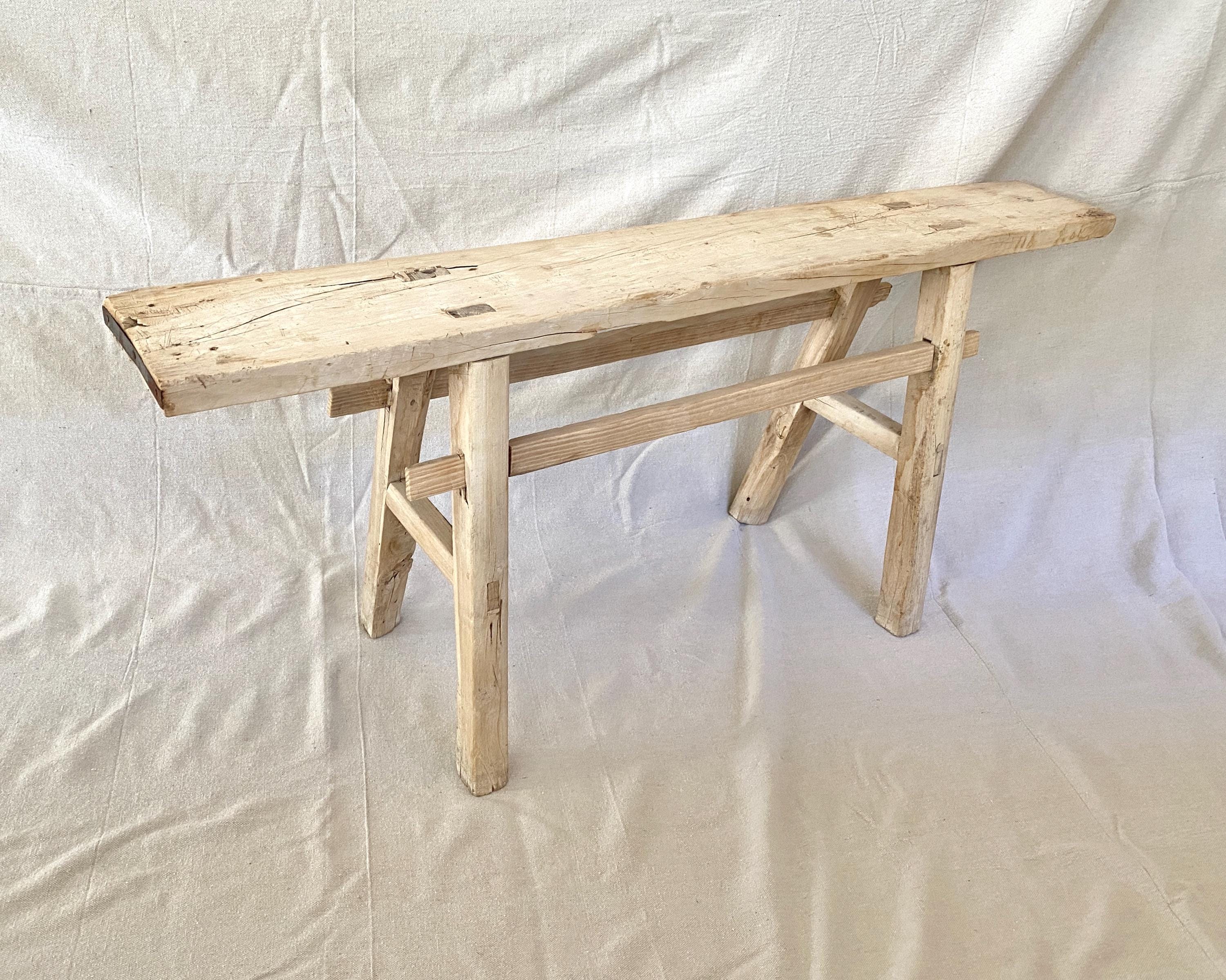 Rustic elm bench store