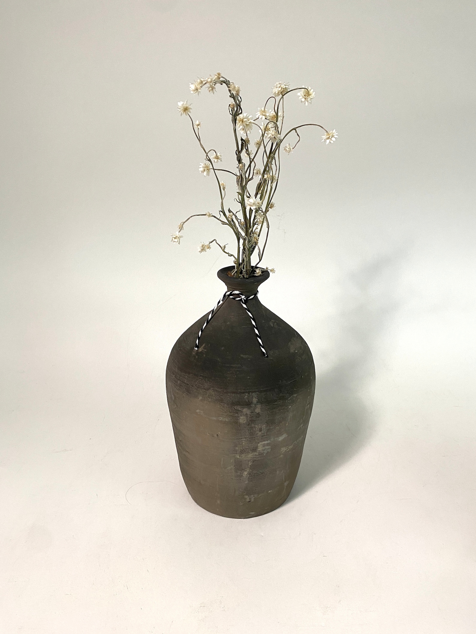 Rustic Gray Pottery Vase Hand-crafted - Etsy