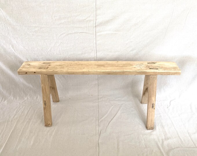 Rustic Elm Long Skinny Bench - Etsy
