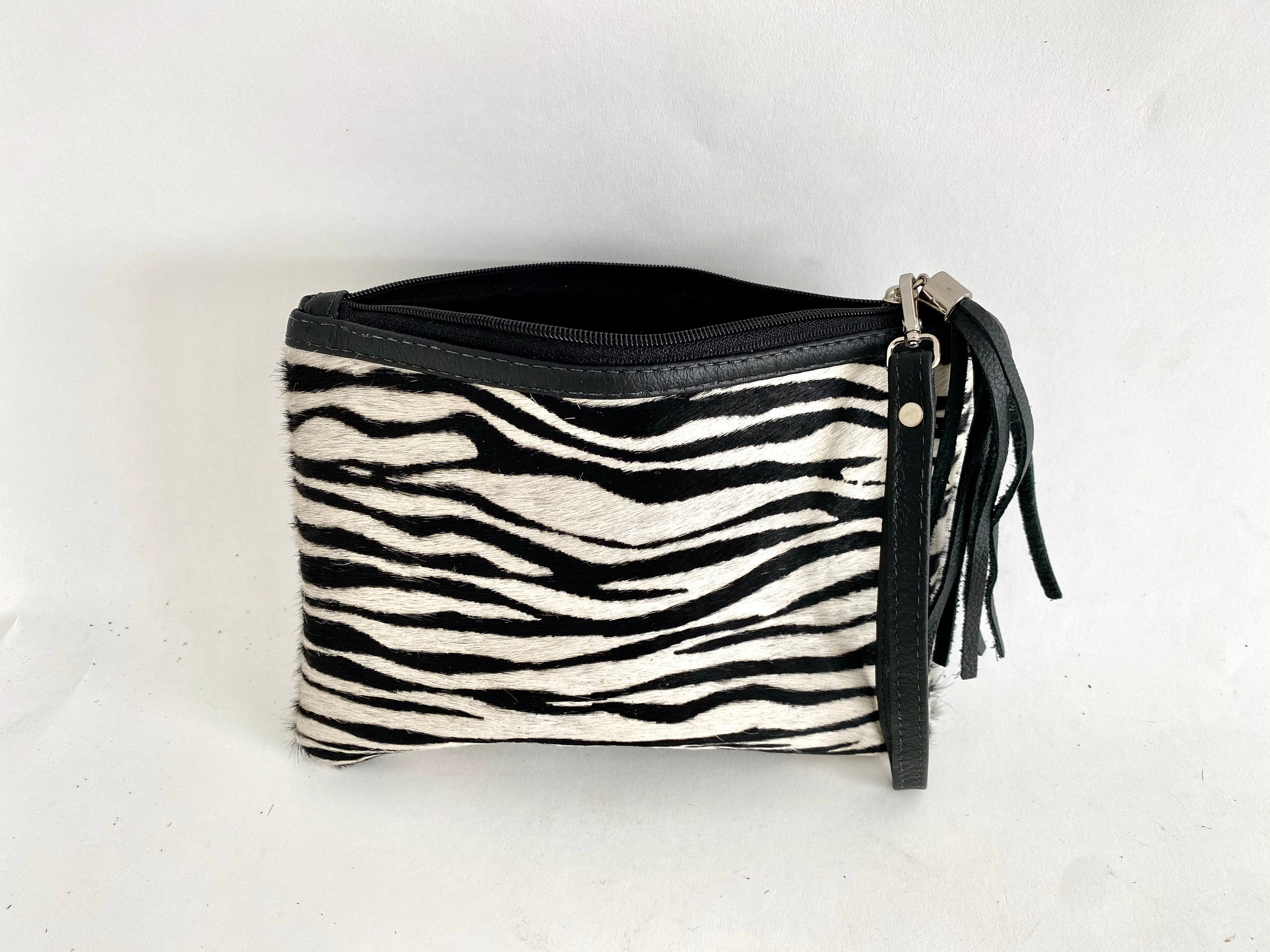 Genuine Cowhide Leather Clutch Animal Print Pouch FREE - Etsy UK