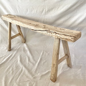 Rustic Elm Long Skinny Bench - Etsy