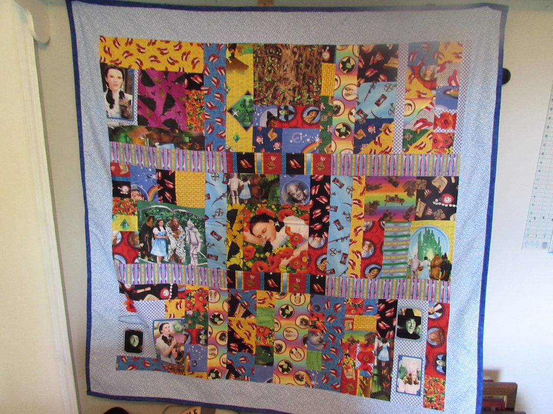 Wizard of Oz Patchwork Fabric Quilt 48 X 48 With Pillowcase - Etsy