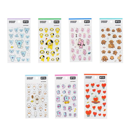 BTS BT21 Character Face Digital Files koya RJ Shooky Mang - Etsy