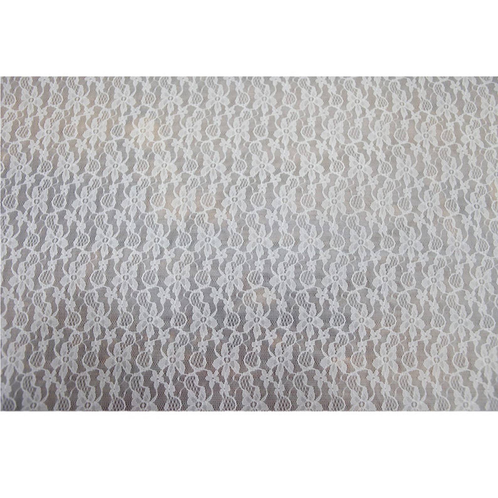 Laminated White Poly Floral Lace Fabrics by the Yard - Etsy