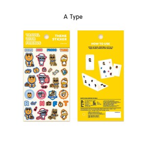 Kakao Friends Character Stickers Clear Travel Daum Official - Etsy