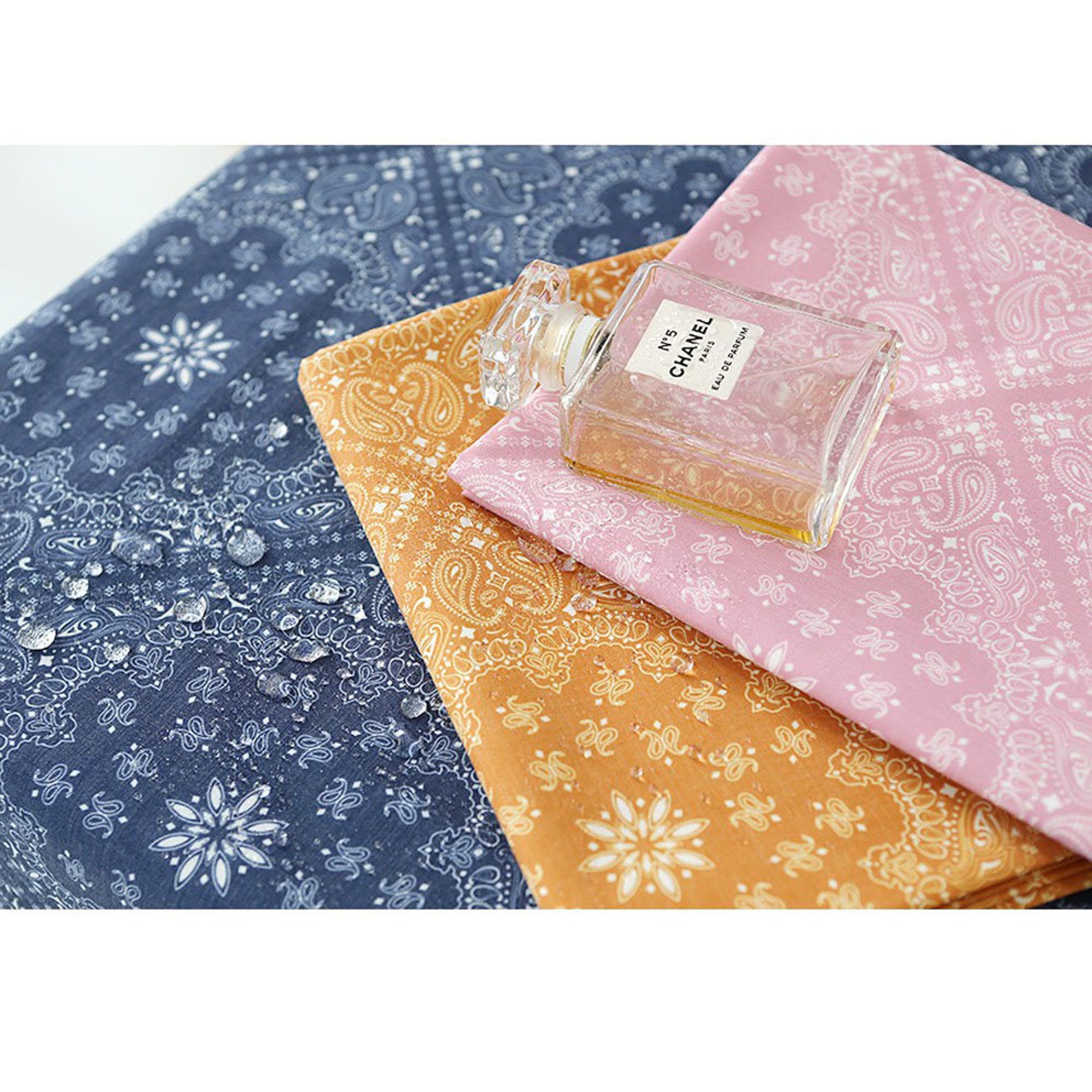 Waterproof Fabric by the Yard for Home Decor Shower Curtain | Etsy