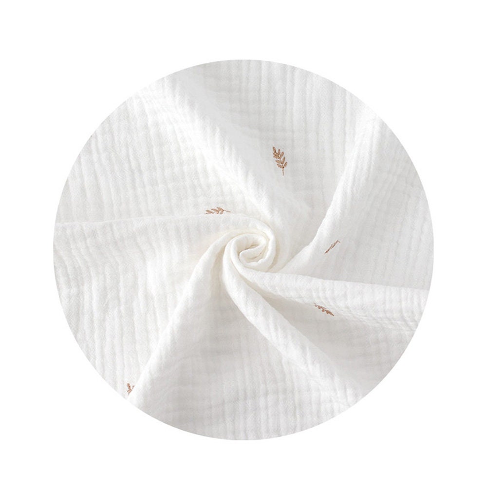 Embroidered Cotton Gauze Fabric by the Yard Embroidered Triple | Etsy