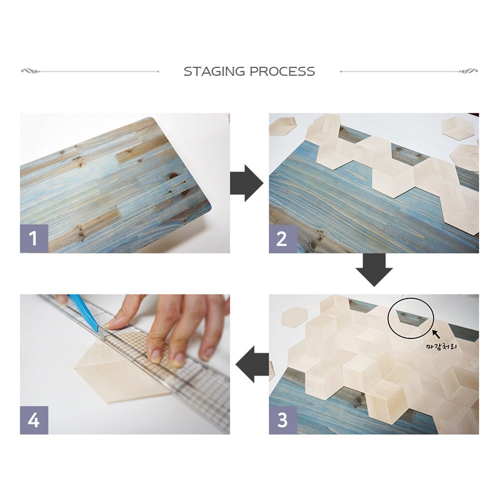 DIY wood slices tile sicker personalized wood wall art home | Etsy