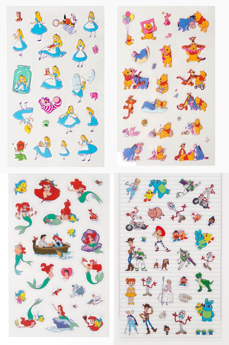 Character Stickers Clear Stickers Scrapbooking Stickers Mobile - Etsy