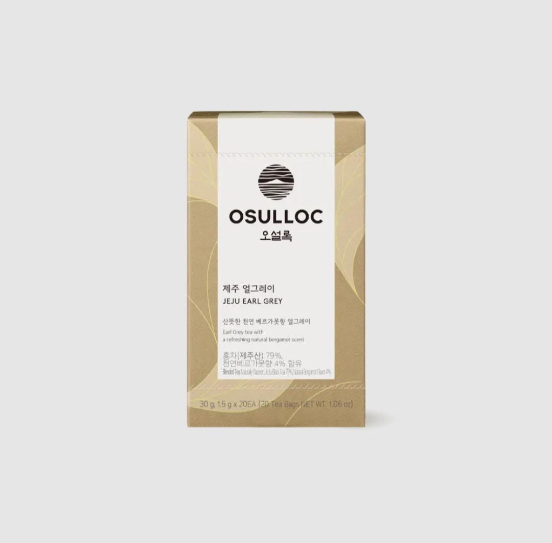OSULLOC Jeju EARL GREY Tea Premium Blended Tea From Jeju, Tea Bag ...