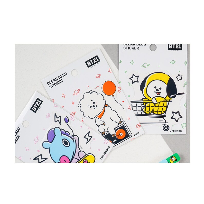 Bts Character BT21 Koya Chimmy RJ Shooky Mang Tata Cooky Clear | Etsy