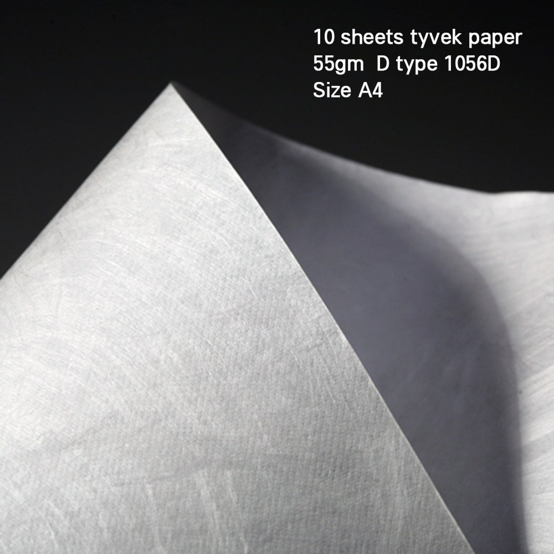 Tyvek Sheet 55gsm D Type 1056d Pack of 10 100 Sheets Tyvek Paper Size A4 Etsy UK