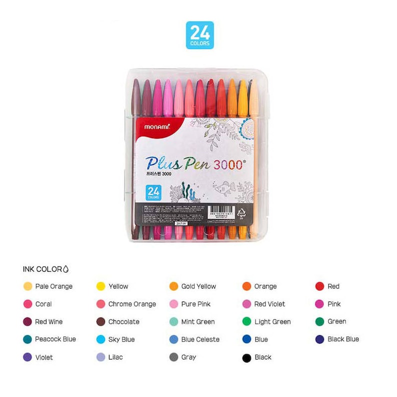 Monami Plus Pen 3000 Water-based Marker 0.4mm Nip Fine Felt - Etsy