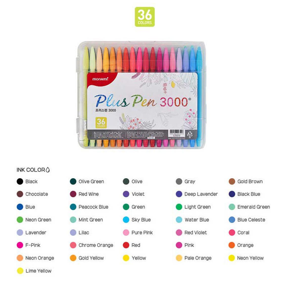 Monami Plus Pen 3000 Water-based Marker 0.4mm Nip Fine Felt - Etsy