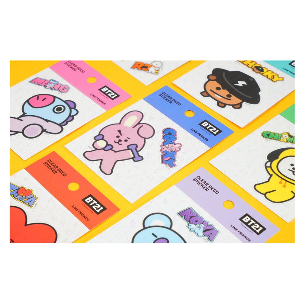 Bts Character BT21 Koya Chimmy RJ Shooky Mang Tata Cooky Clear - Etsy ...