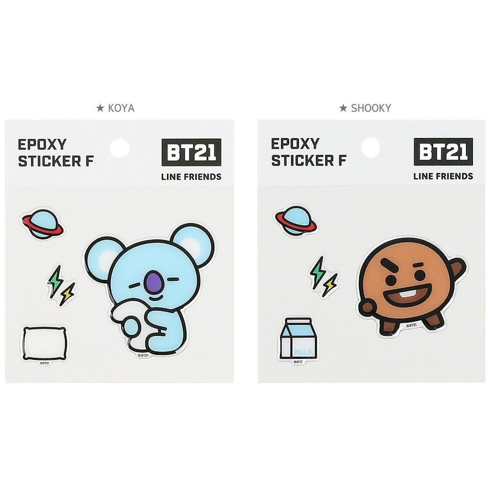 Bts Character BT21 Koya Chimmy RJ Shooky Mang Tata Cooky Epoxy | Etsy