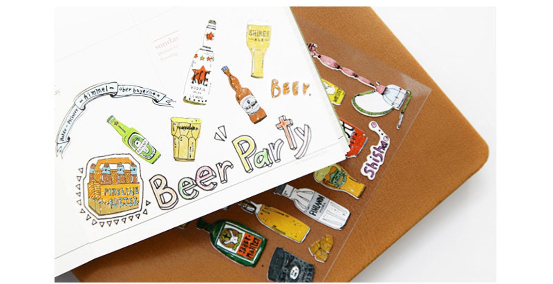 Deco Stickers Vinyl Stickers Dairy Stickers Korea Art Stickers - Etsy