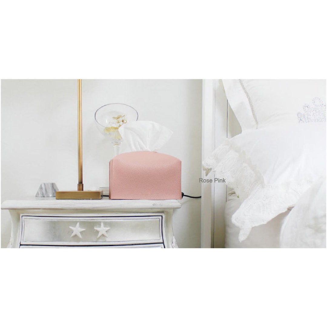 Rose Pink Urethane Leather Tissue Box Cover - Etsy