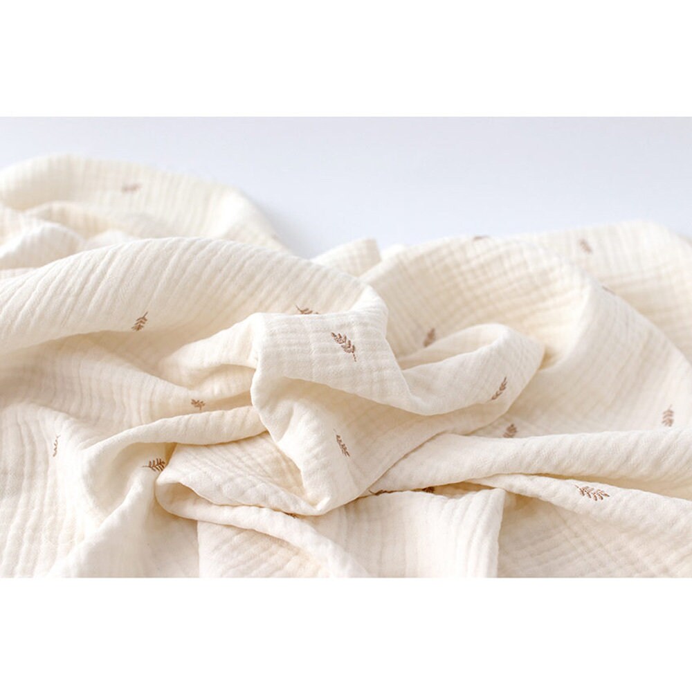 Embroidered Cotton Gauze Fabric by the Yard Embroidered Triple | Etsy