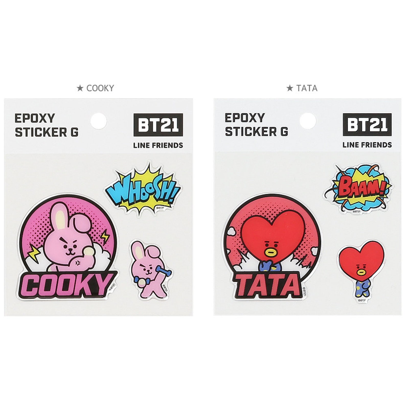 Bts Character BT21 Koya Chimmy RJ Shooky Mang Tata Cooky Epoxy | Etsy